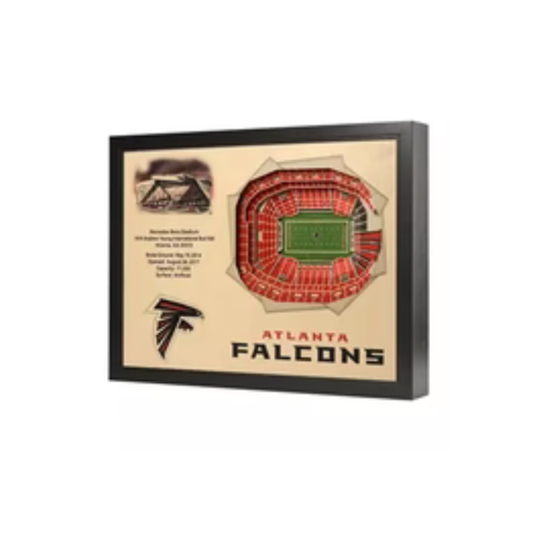 Atlanta Falcons 25.5'' X 19.5'' 25-Layer Stadium View 3D Wall Art ...